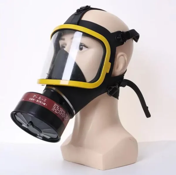 Respirador químico de radiación nuclear, máscara facial completa 2 en 1 ...